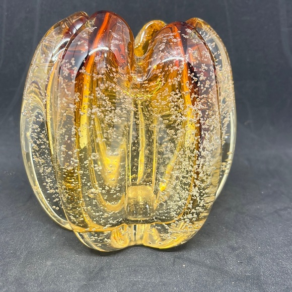 TAZAI HOME | Accents | Vintage Rare Tozai Home Bullicante Amber Ribbed ...